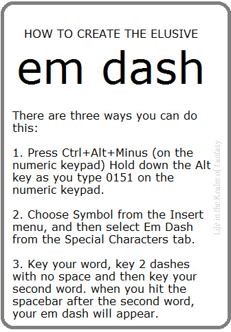 em dash meme | Life in the Realm of Fantasy